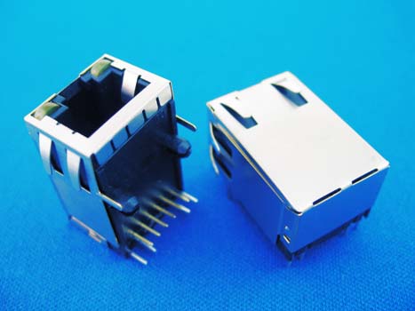 RJ45 Modular Jack with LED/Transformer (Right PCB Mount) manufacturer ...