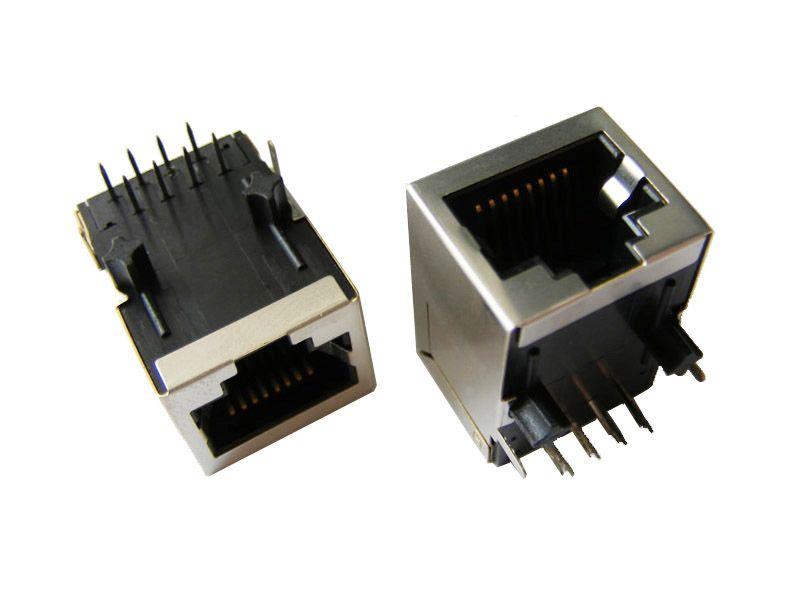 RJ45 Modular Jack with Transformer (Right PCB Mount) manufacturer ...