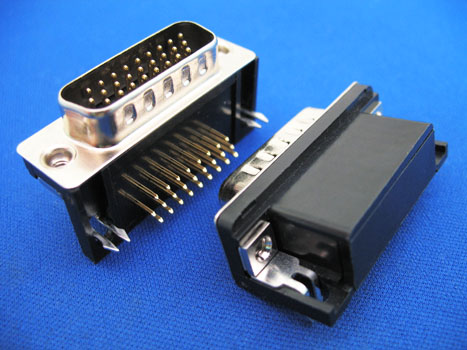 HDR 3 Row D-SUB Connector,15P 26P 44P 62P Female,Right angle,8.89mm ...