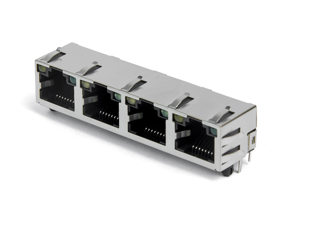 RJ45-8P8C 2x4 Jack With LED (no transformer) manufacturer & supplier ...