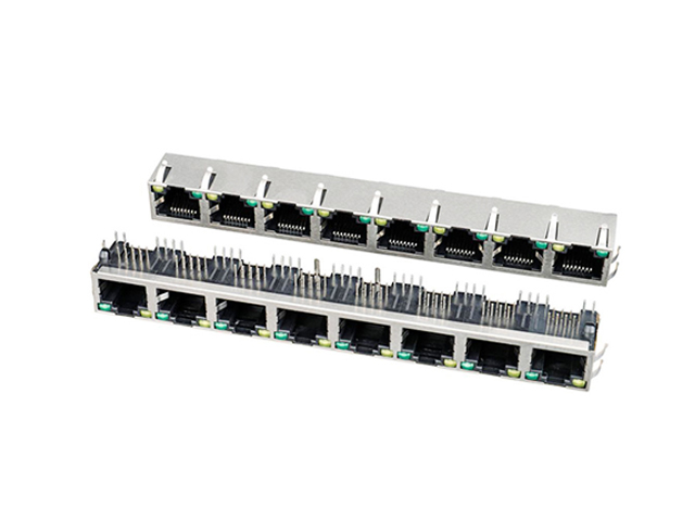 RJ45-8P8C 2x4 Jack With LED (no transformer) manufacturer & supplier ...