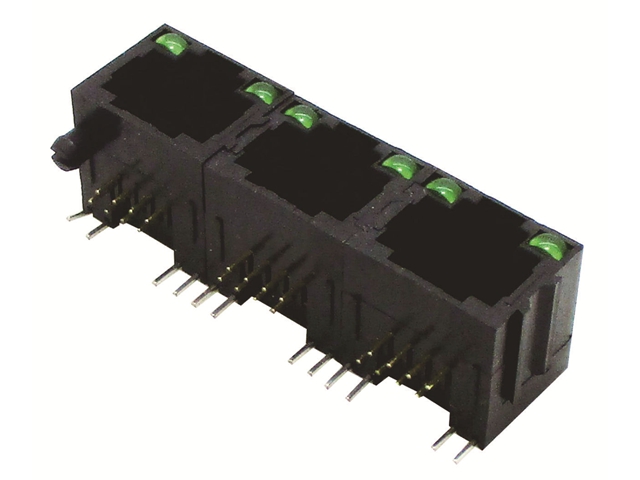 RJ45-8P8C Low Mbiri Jack Ngodya yakumanja yokhala ndi wopanga ma LED ...