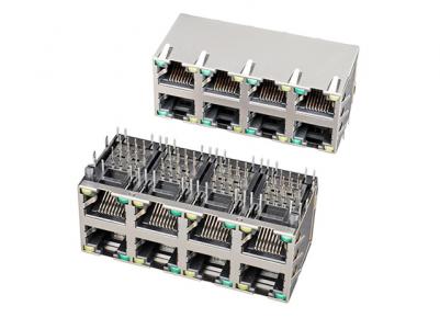 RJ45-8P8C 2x4 jack with LEd (no transformer) manufacturer & supplier ...