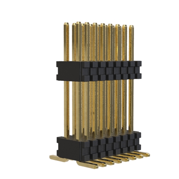 2.54mm Pitch Male Pin Header Connector With Single Insulator Plastic ...