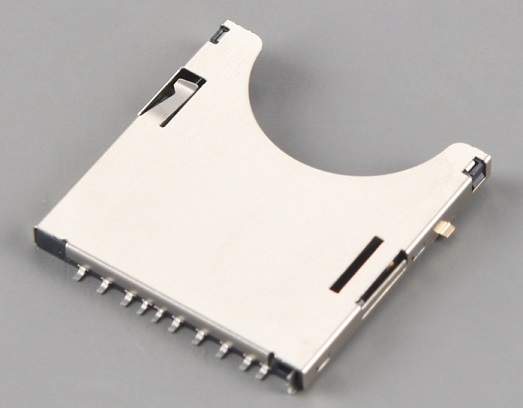 SD card connector push push,H2.8mm,with CD pin manufacturer & supplier ...