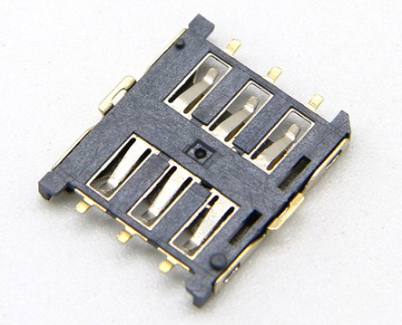 Nano SIM Card Connector;PUSH PULL,6Pin,H1.35mm manufacturer & supplier ...