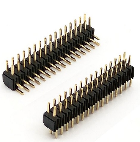 2.54mm Pitch Male Pin Header Connector Dual Insulator Plastic Type ...