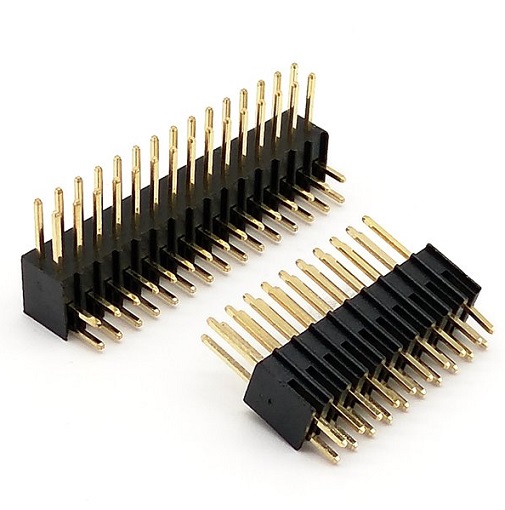 2.54mm Pitch Male Pin Header Connector Dual Insulator Plastic Type ...