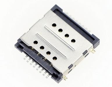 Double SIM Card Connector,PUSH PULL,H3.0mm manufacturer & supplier ...