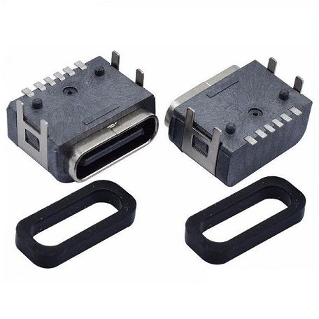 SMT USB Type-C 6P IPX7 Waterproof Connector manufacturer & supplier ...