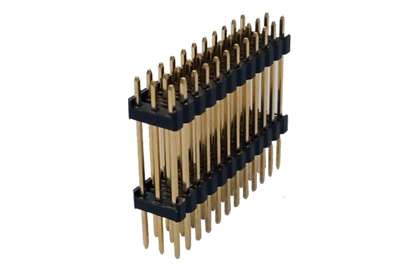 2.0mm Pitch Male Pin Header Connector 3 layer / Dual Insulator Plastic ...