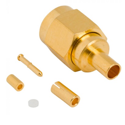 RF Connector SMA Straight Crimp Plug Male 1.32 mm 1.37 Micro-cable ...