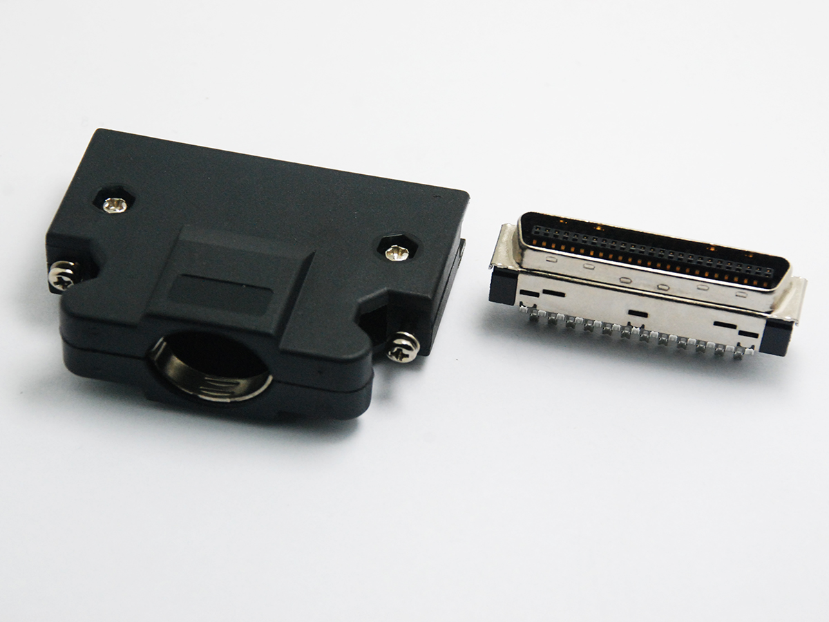 SCSI connector hood+Screw+Connector male solder 14 20 26 36 50 Pins ...