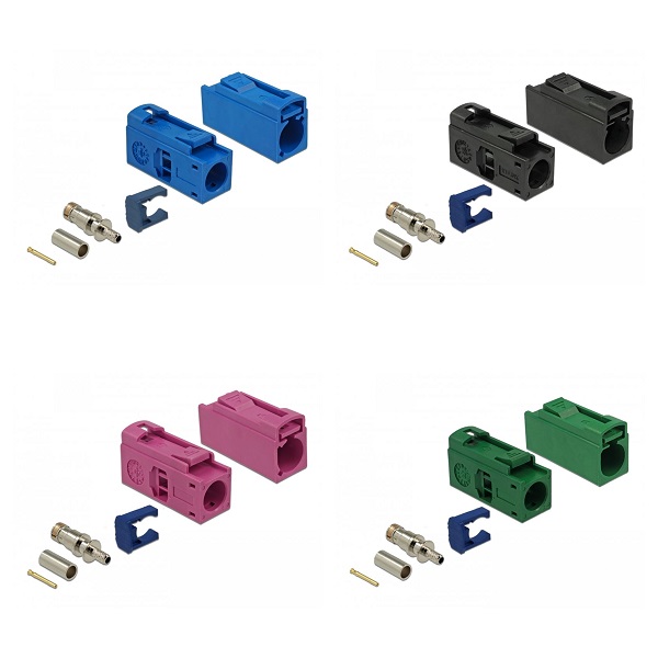 Fakra jack connector RG174, RG316 for crimping,Waterproof manufacturer ...