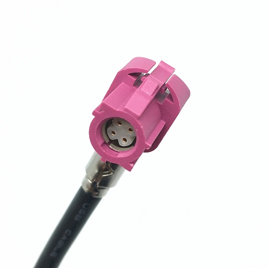 HSD FAKRA connector jack,right angle spring pin for crimping 4 pins ...