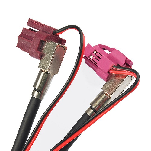 HSD FAKRA connector jack,right angle spring pin for crimping 4+2 pins ...