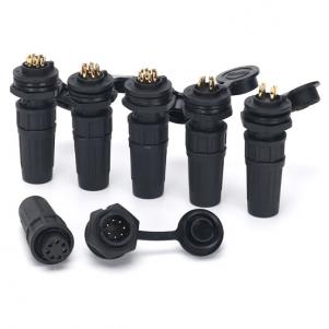 M16 waterproof Plastic circular connectors,IP67,Solder type,Quick lock ...