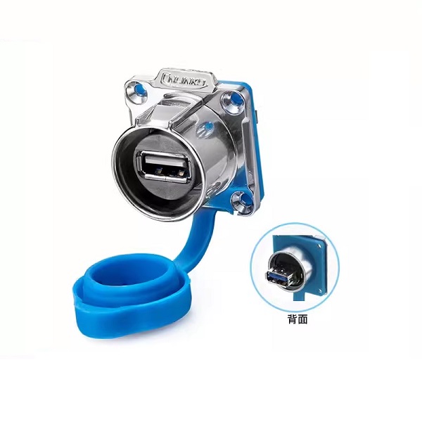 M24 Push pull Waterproof circular USB 2.0 connectors,IP67 manufacturer ...