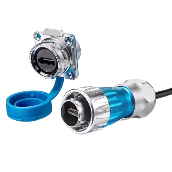 M24 Push pull Waterproof circular HDMI connectors,IP67 manufacturer ...