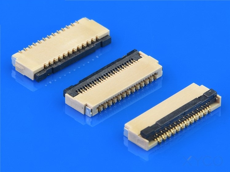 0.5mm back flip SMT H1.0mm dual contacts FPC/FFC connectors ...