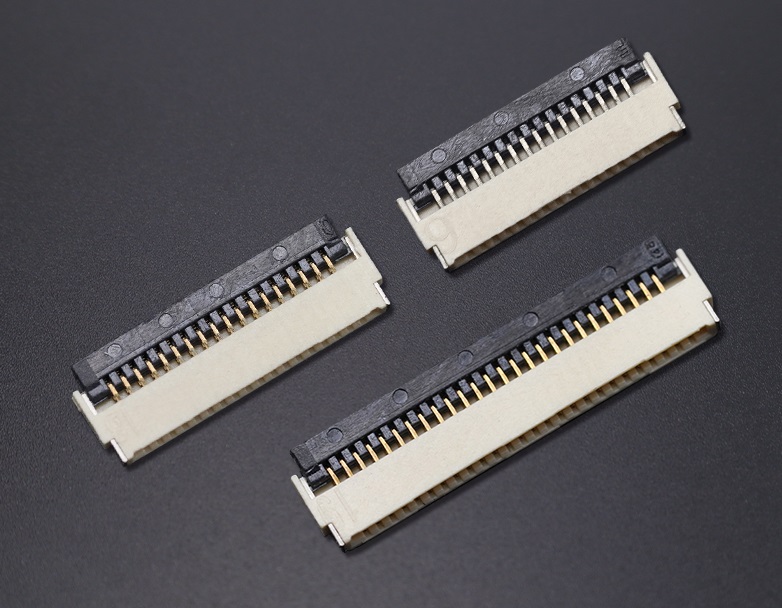 0.5mm NO ZIF SMT H1.2mm dual contacts FPC/FFC connectors manufacturer ...